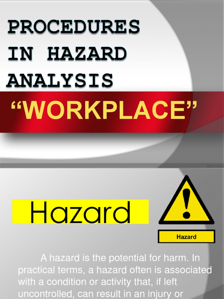 Procedure in Hazard Analysis | PDF | Occupational Safety And Health | Risk
