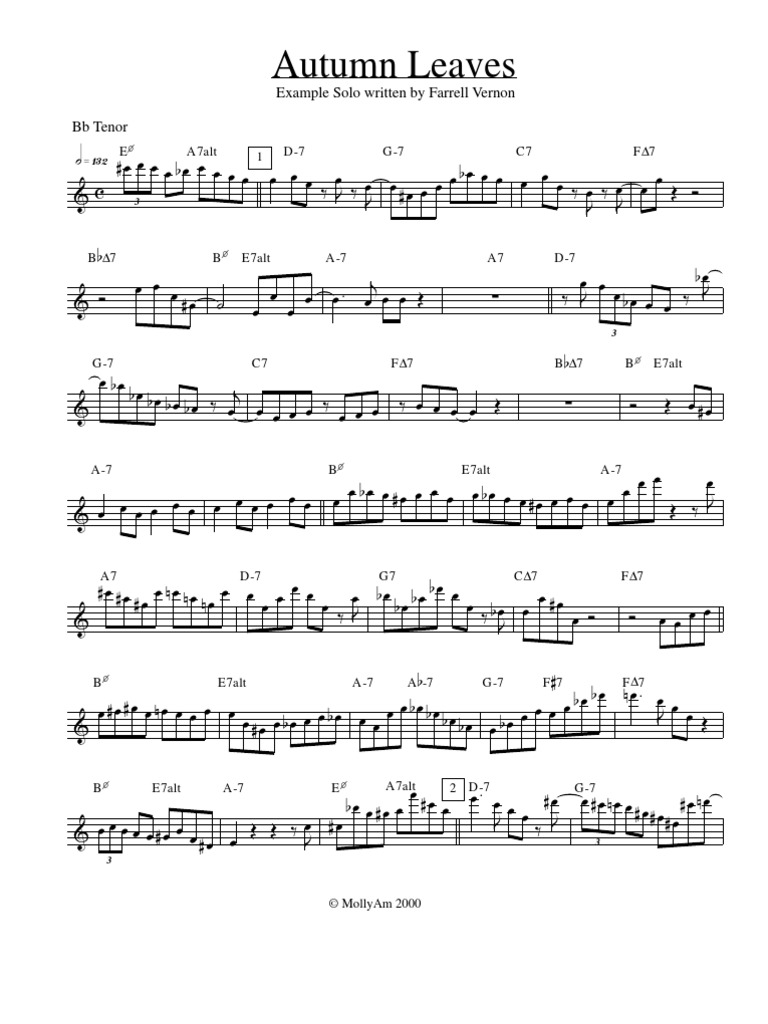 Autumn Leaves Bb Pdf