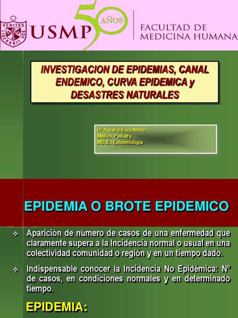 Epidemias, Canal Endemico, Curva Epidemica | Epidemias | Hipótesis