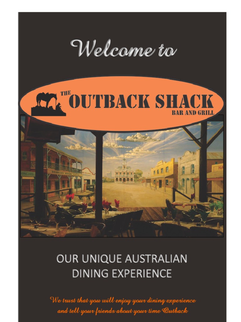 Outback Shack Dinner Menu & Prices | PDF | Curry | French Fries