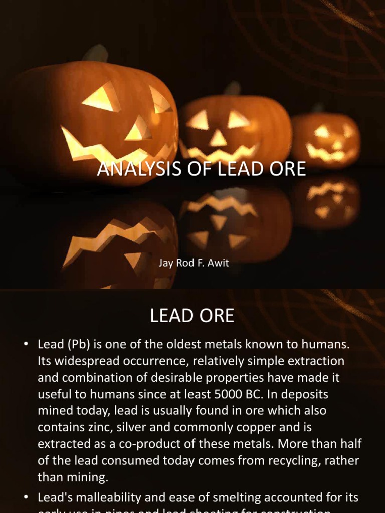 Lead Ore Processing and Uses | PDF | Lead | Blast Furnace