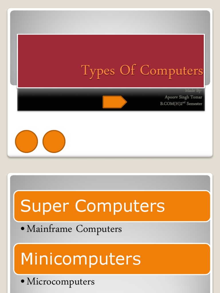 Types of Computers | PDF | Mainframe Computer | Supercomputer