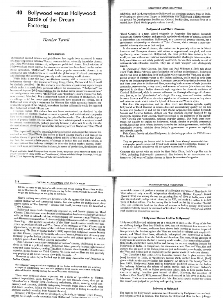 Bollywood Vs Hollywood | PDF | Bollywood | Cinema Of India