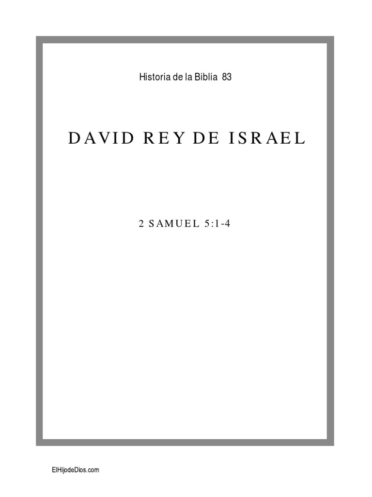 David es ungido como rey sobre toda Israel | PDF | Levante antiguo | David