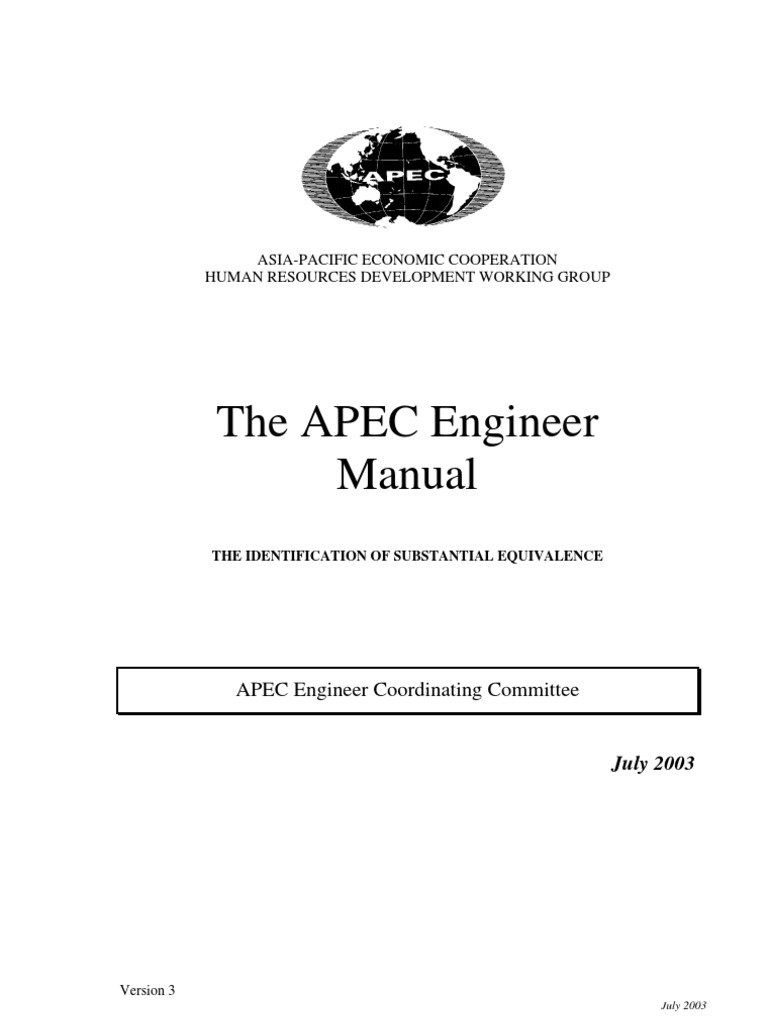 Apec Engineer Manual 04 | PDF | Engineer | Committee