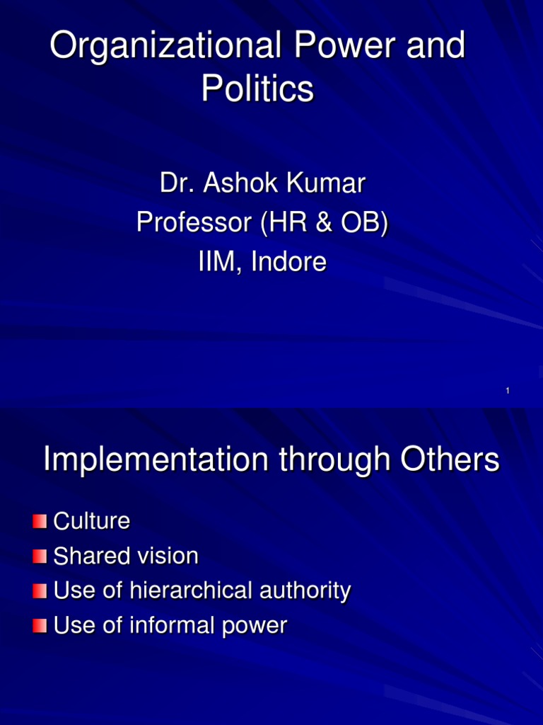 Organizational Power and Politics | Power (Social And Political ...