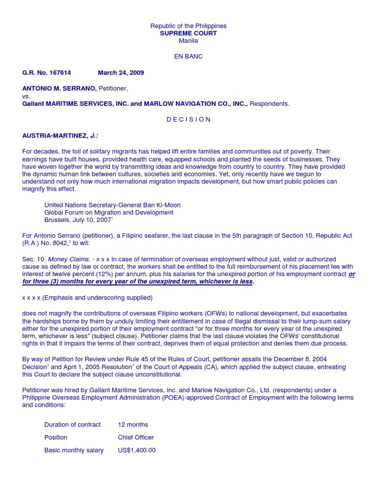 G.R. No. 167614 | PDF | Article Two Of The United States Constitution ...