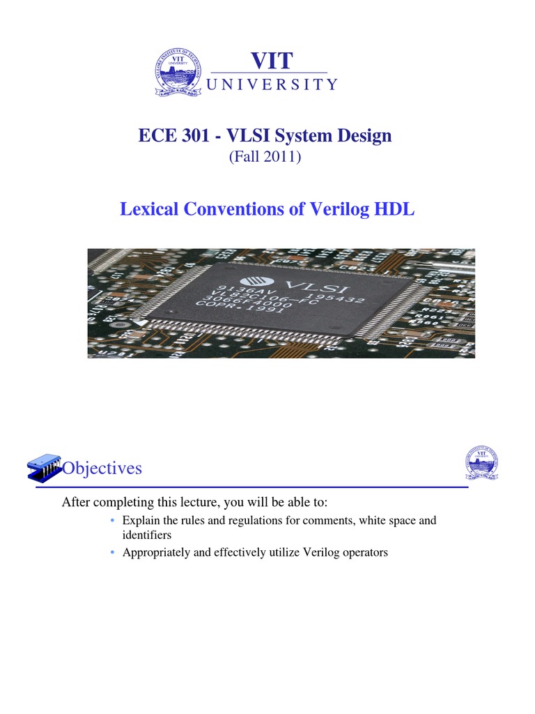 4.ECE301 - Lexical Conventions of Verilog HDL | PDF | Mathematical Notation | Theory Of Computation