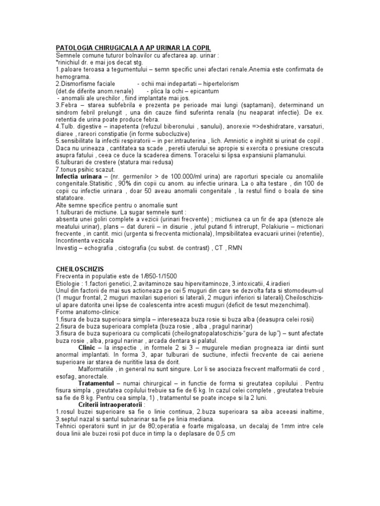 Rezumat Cursuri Chirurgie Pediatrica Rezumat Cursuri Chirurgie ...