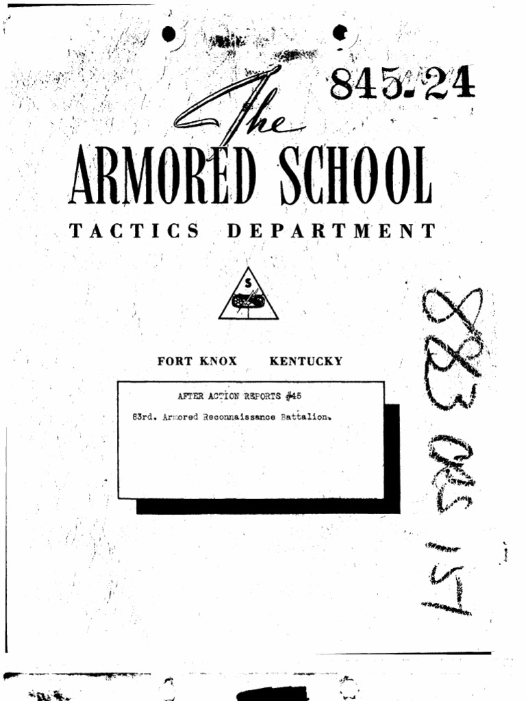 83rd Armored Reconnaissance Battalion, # 48, AUG 1944 Thru APR 1945 ...