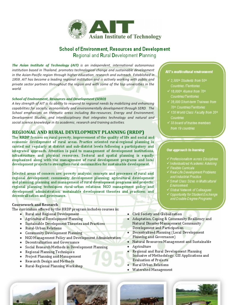 Brochure of The Regional and Rural Development Planning Field of Study ...
