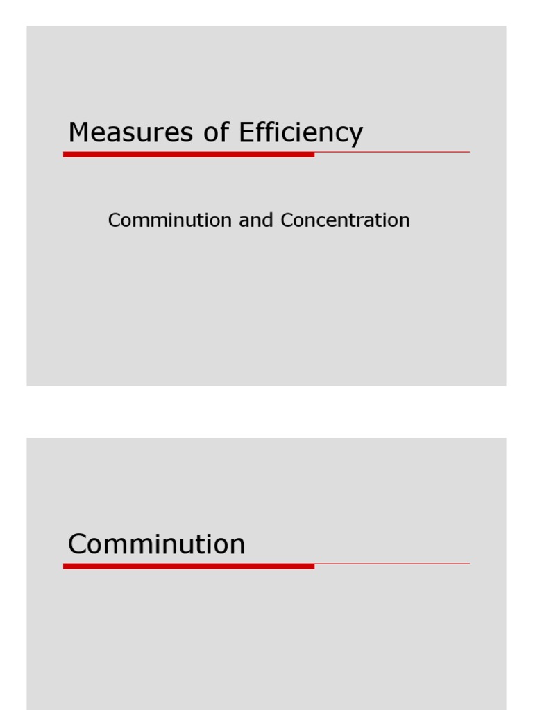 Measures of Efficiency | PDF | Particle Size Distribution | Applied And ...
