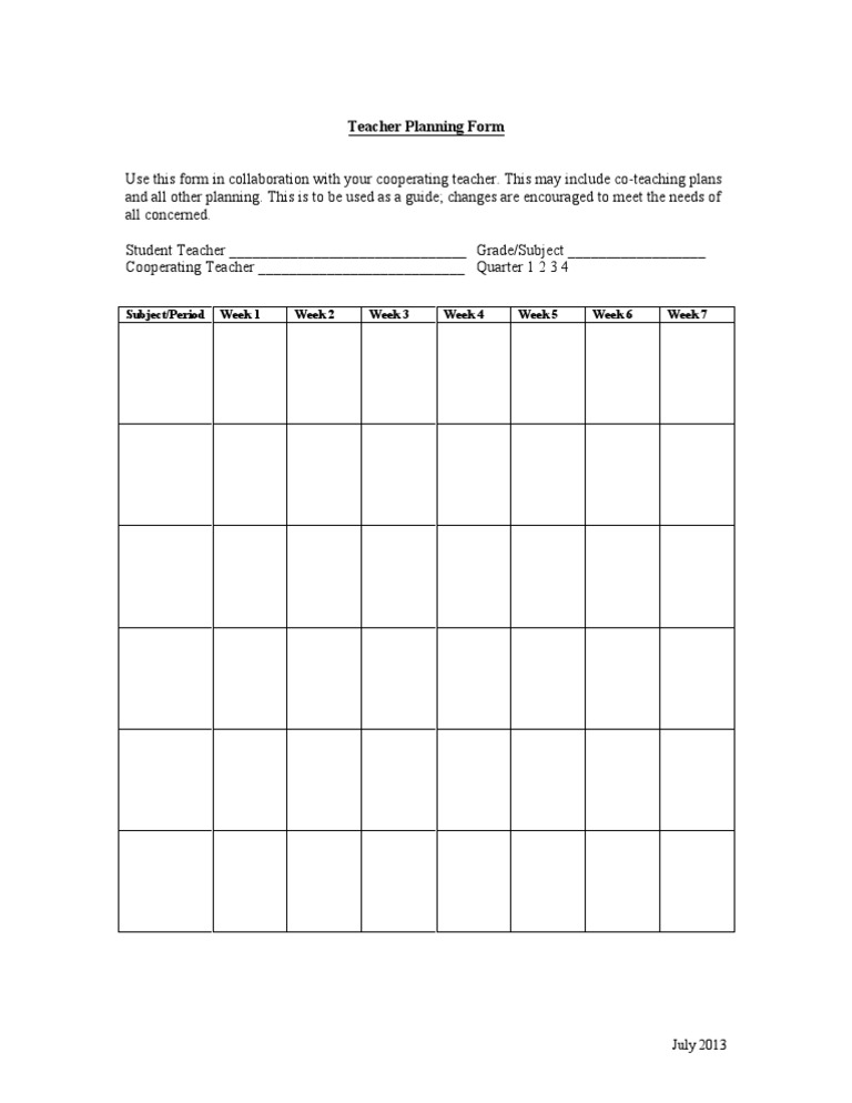 Teacher Planning Guide | PDF | Career & Growth