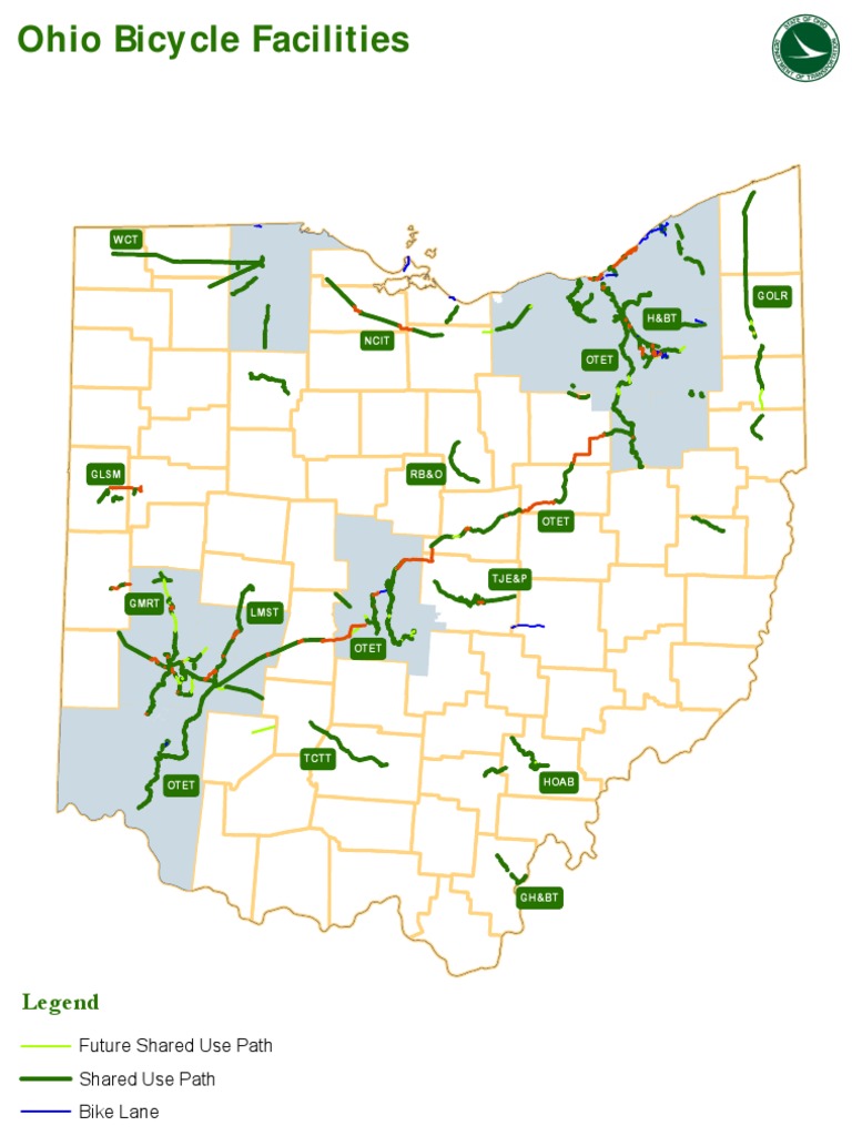 Odot Bike Map | PDF | Trail | Ohio