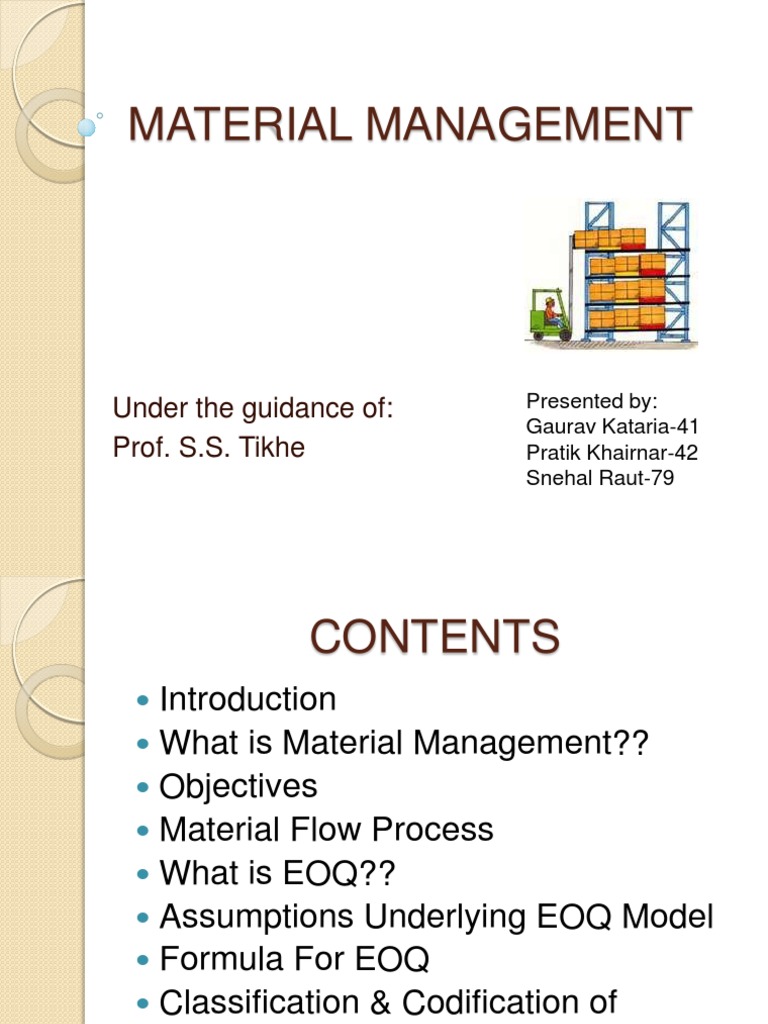 Material Management | PDF | Inventory | Logistics