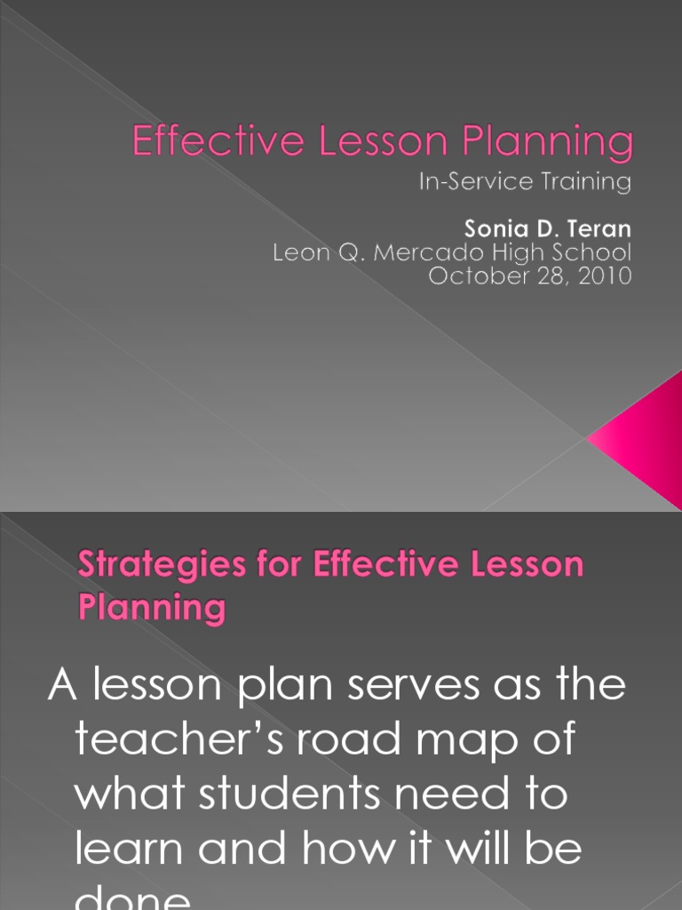Effective Lesson Planning | PDF | Lesson Plan | Teaching