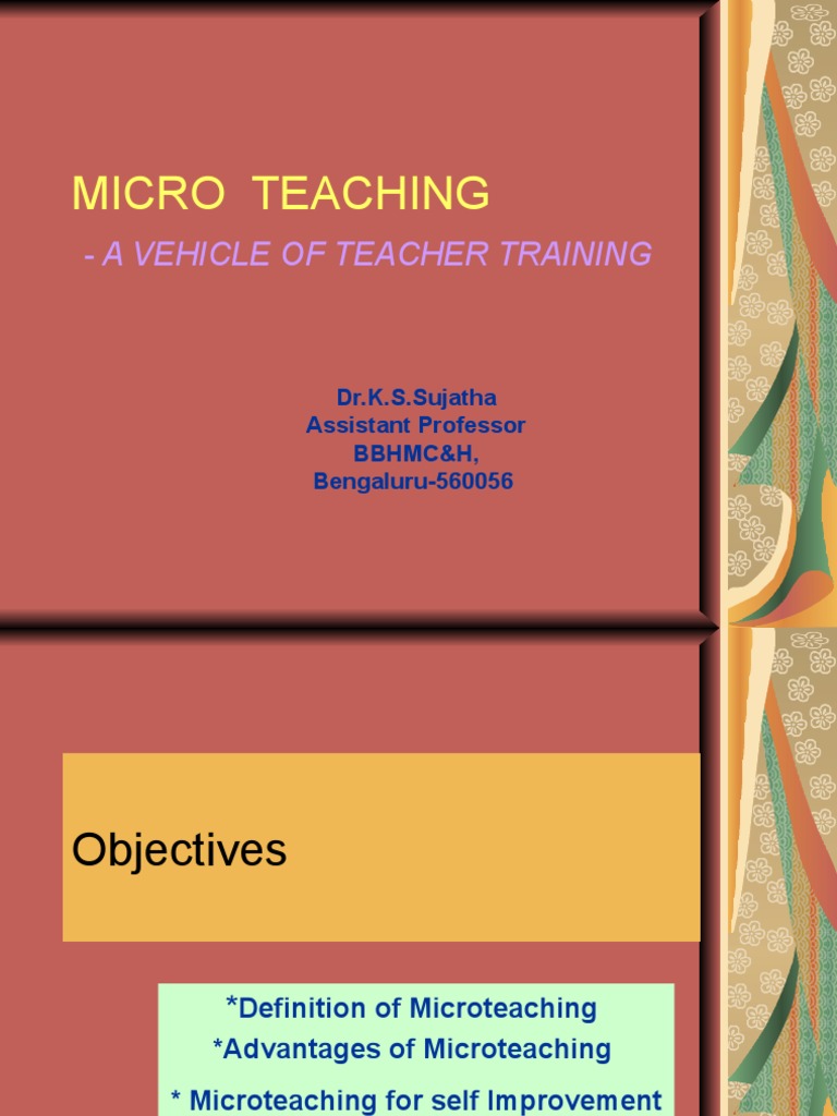 Micro Teaching | PDF | Teachers | Learning