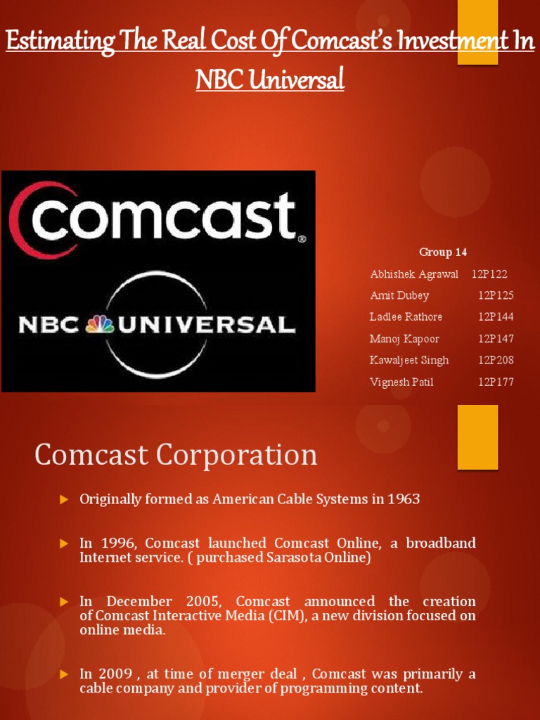 Comcast's NBC Universal Acquisition Analysis | PDF | Comcast | Nbc ...