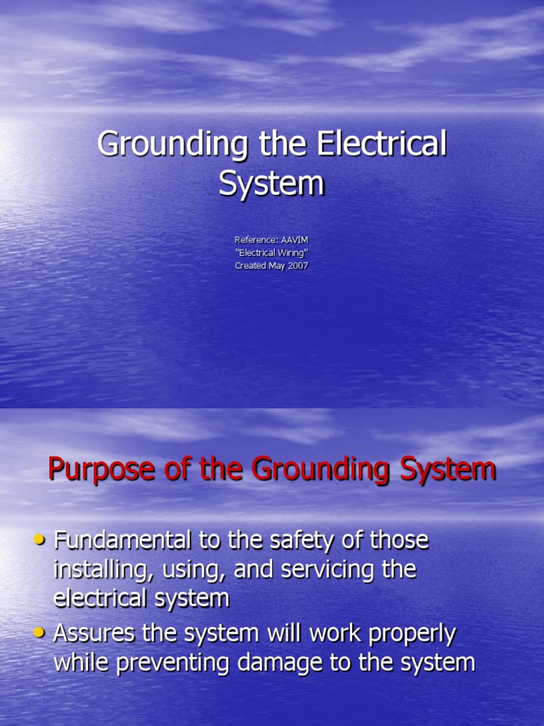 Electrical Grounding System Guide | PDF