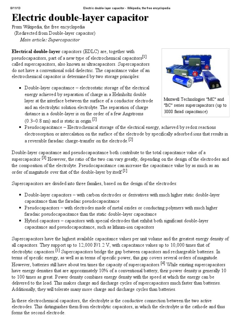 Electric Double-Layer Capacitor - Wikipedia, The Free Encyclopedia ...