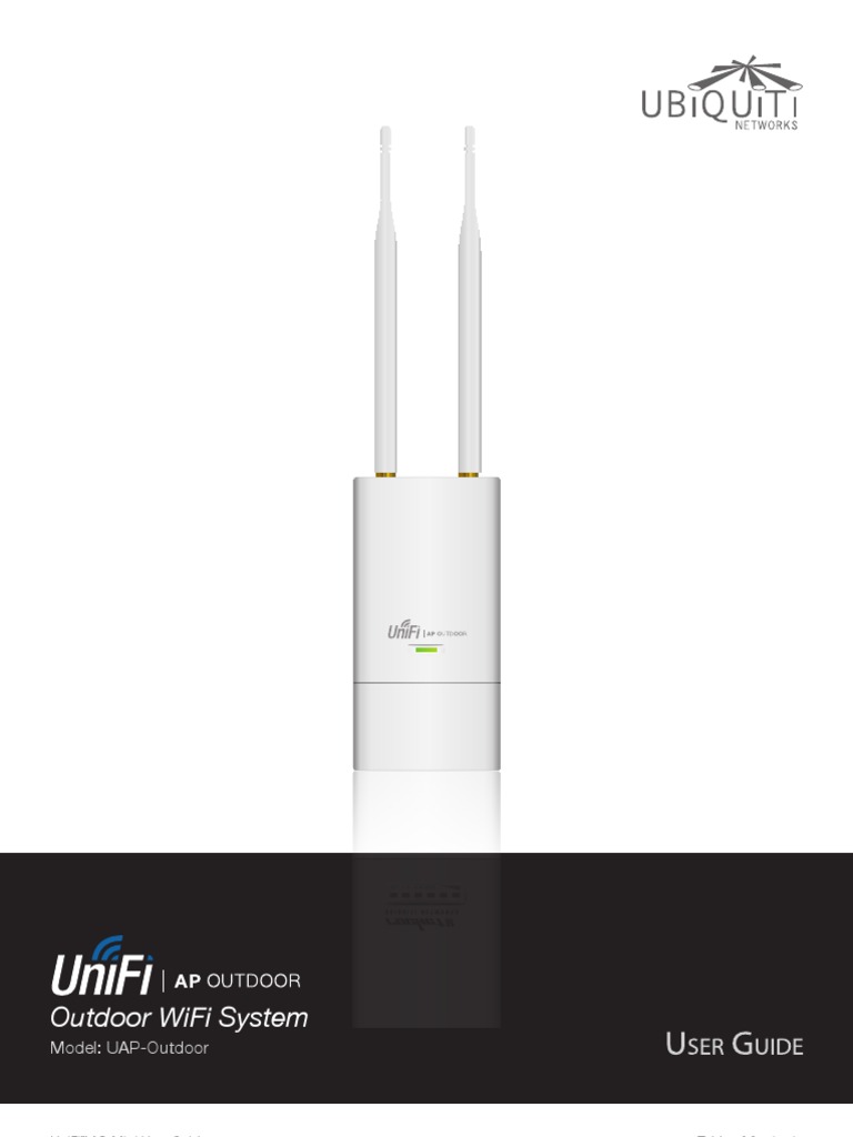 UniFi AP Outdoor UG | PDF | Wireless Lan | Wireless Access Point