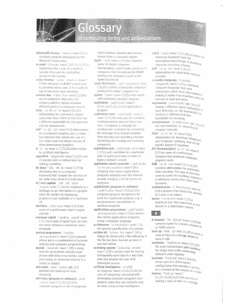 Glossary | PDF | Computer Network | Encryption