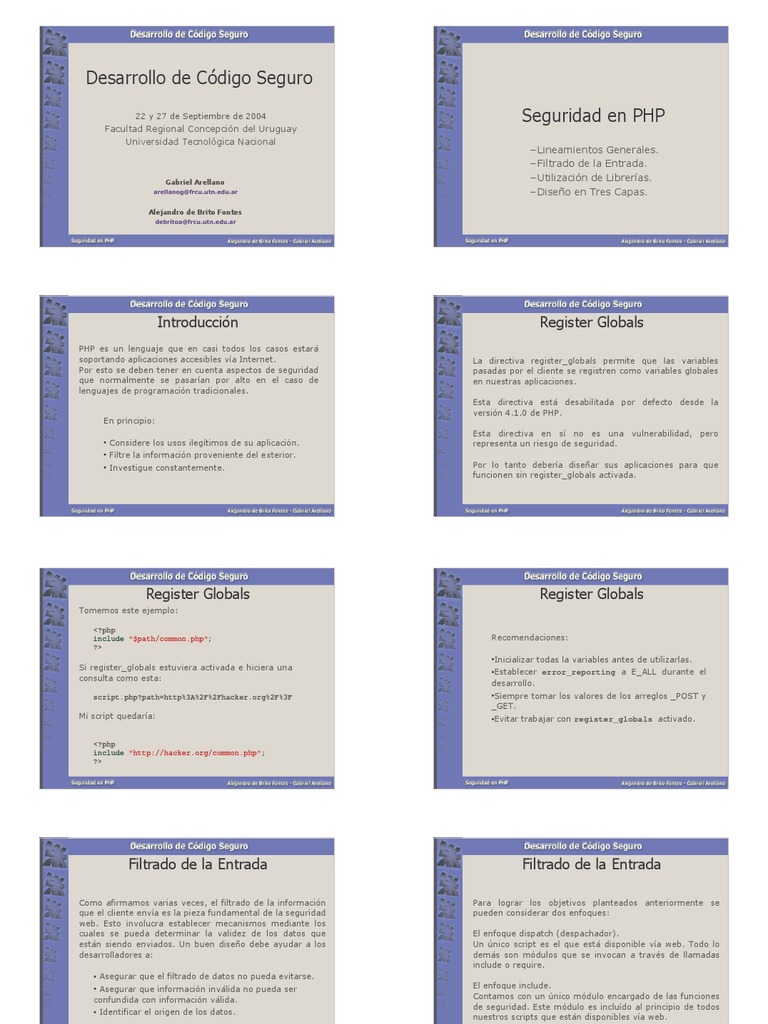 Codigo Seguro-Seguridad en PHP | PDF | Php | Informática