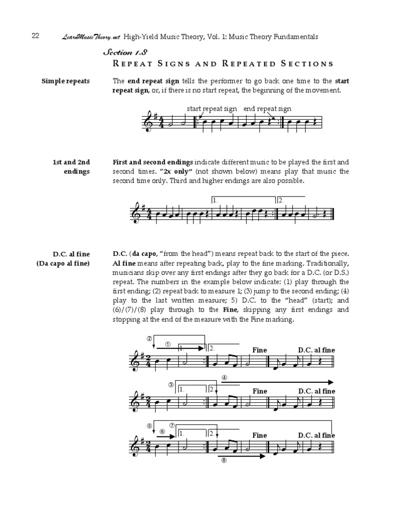 First And Second Endings