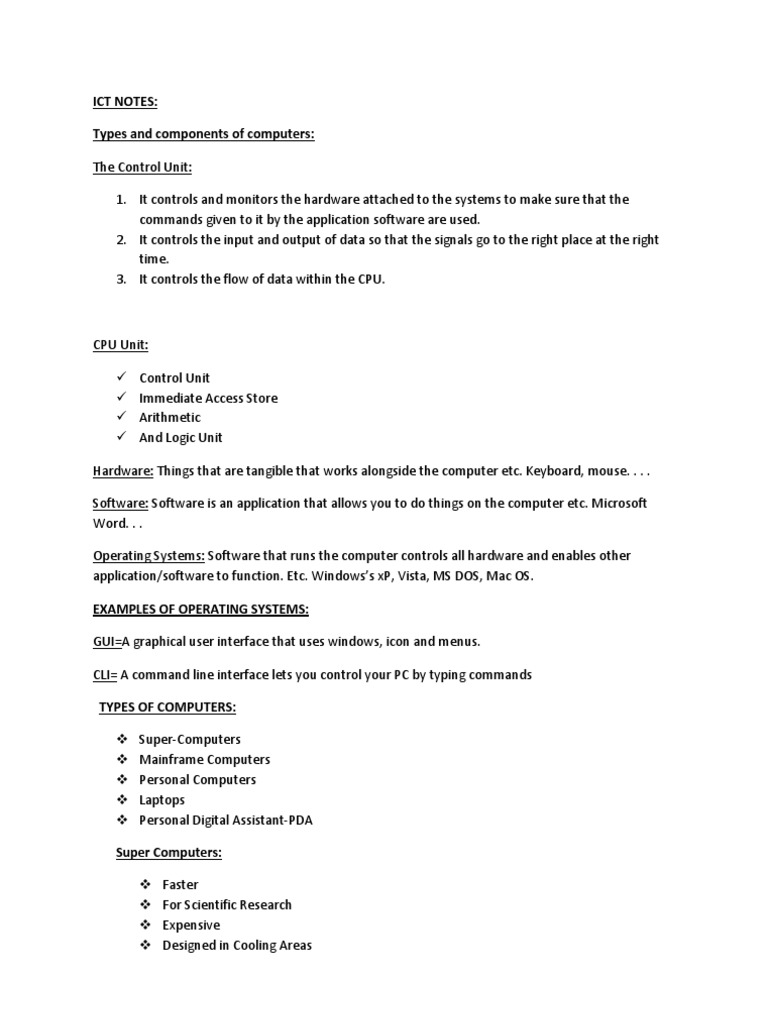 Ict Notes | PDF