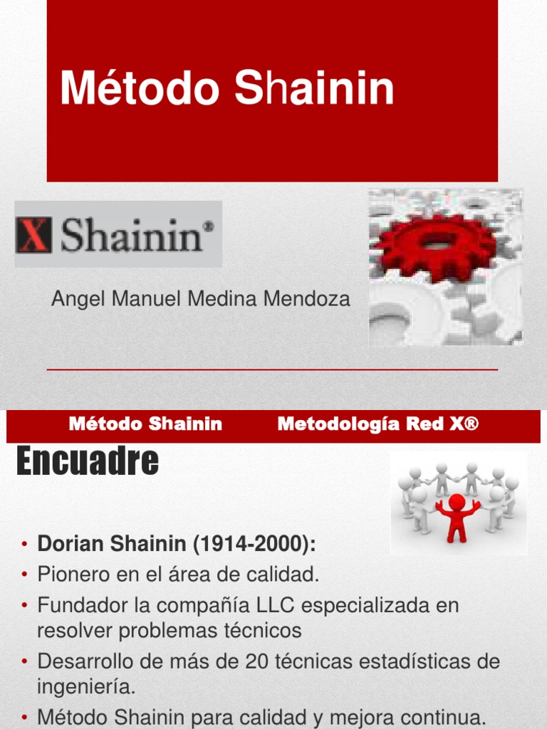 Método Shainin | PDF | Calidad (comercial) | Industrias