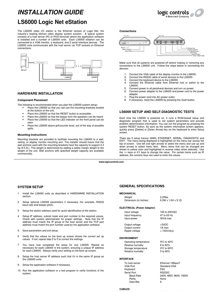 Manual Instalacion Bematech LS6000 | PDF | Electrical Connector ...