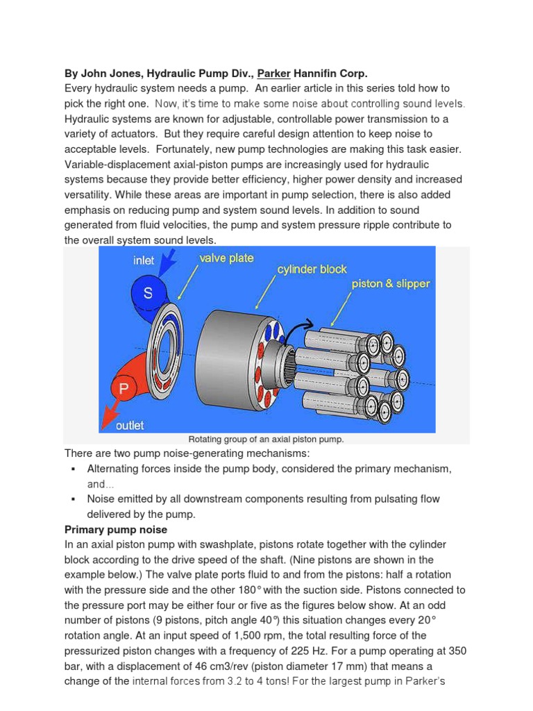 By John Jones, Hydraulic Pump Div., Hannifin Corp.: Parker | PDF | Pump ...