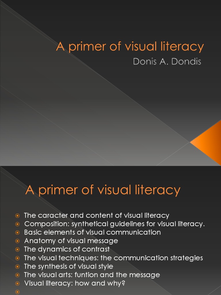 A Primer of Visual Literacy | PDF | Communication | Information