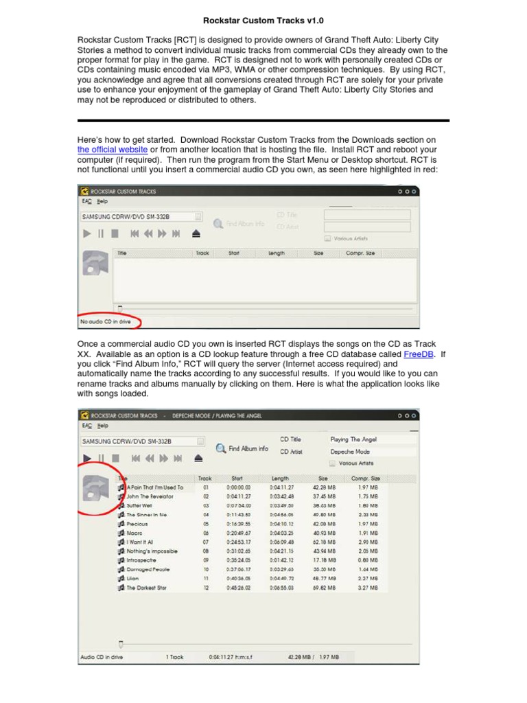 The Official Website: Rockstar Custom Tracks v1.0 | PDF