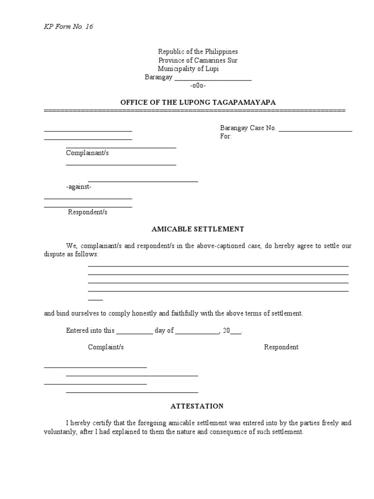 KP Form No. 16 | PDF