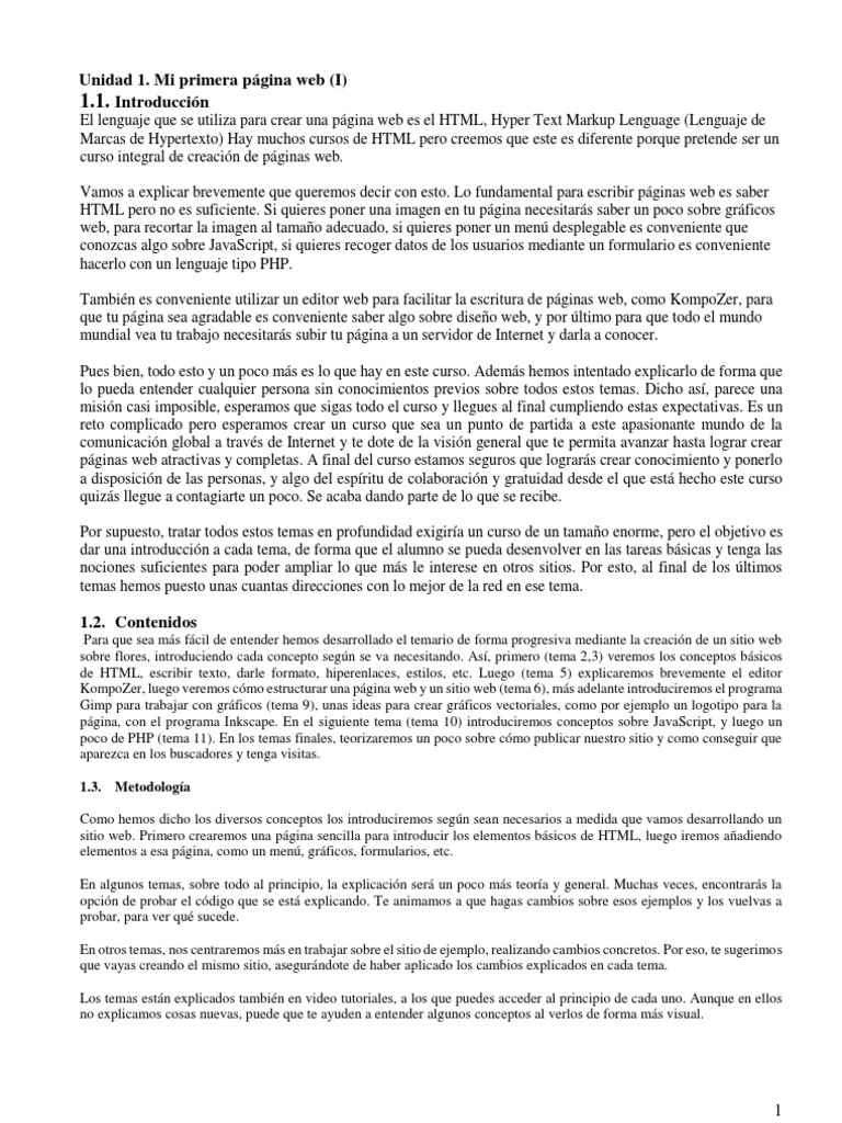 Curso Integral de Creación Web | PDF | Hipervínculo | HTML