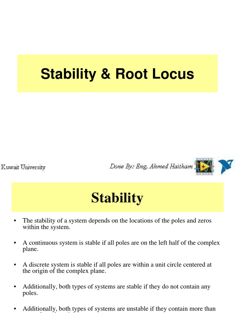 5- Stability & Root Locus | Control Theory | Cybernetics