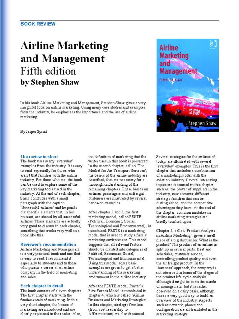 Airline Marketing and Management: Fifth Edition | PDF | Marketing ...