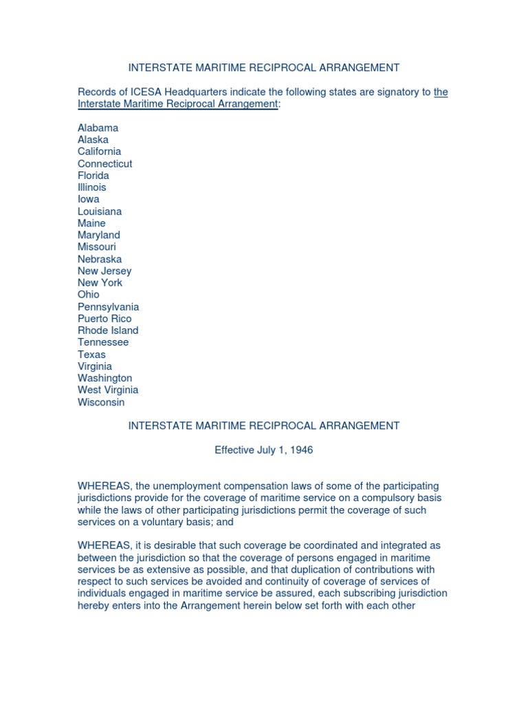 Department of Labor: Istate Agree Maritime | PDF | Business | Finance ...