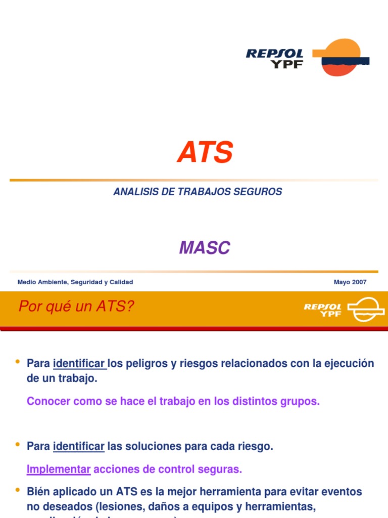 Analisis de Trabajo Seguro - Ats | La seguridad | Bienestar