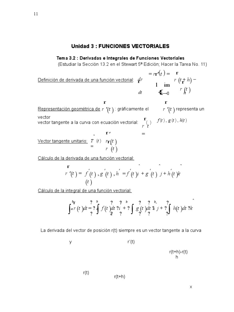 Derivadas e Integrales Vectoriales | PDF | Vector Euclidiano | Derivado