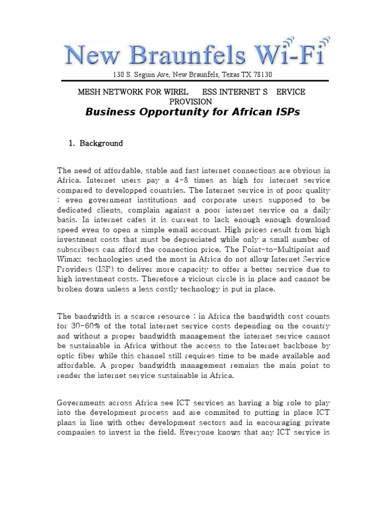 Partnership Proposal For ISP Rev.01 | PDF | Internet Service Provider | Wi Fi