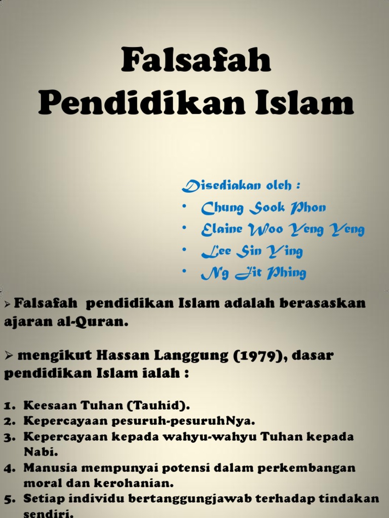 Falsafah Pendidikan Islam | PDF