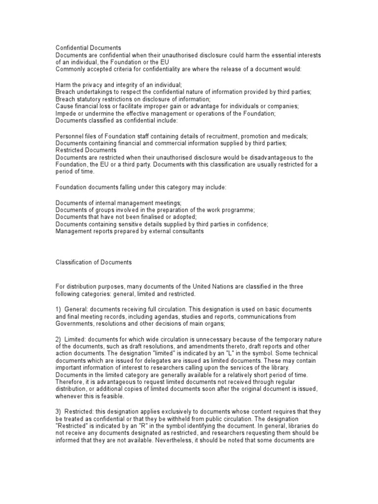 Document | PDF | Confidentiality | Document