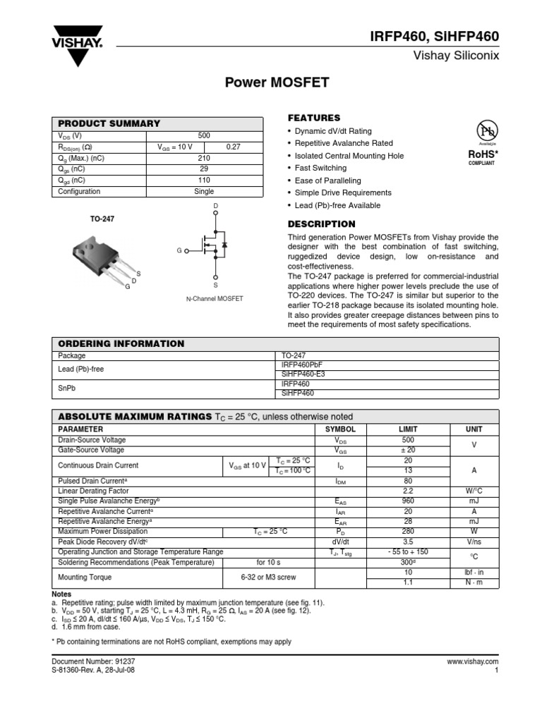 Mosfet.pdf | Field Effect Transistor | Diode