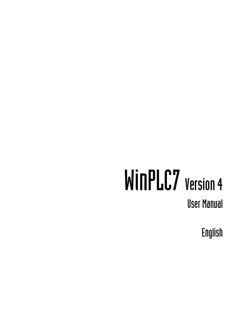 WinPLC7 V4 User Manual | PDF | Microsoft Windows | Programmable Logic Controller