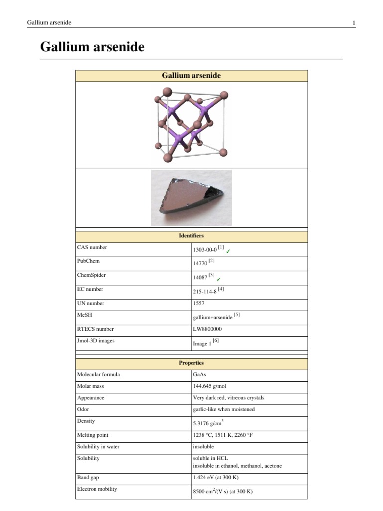 Ga As | PDF | Gallium Arsenide | Semiconductor Devices