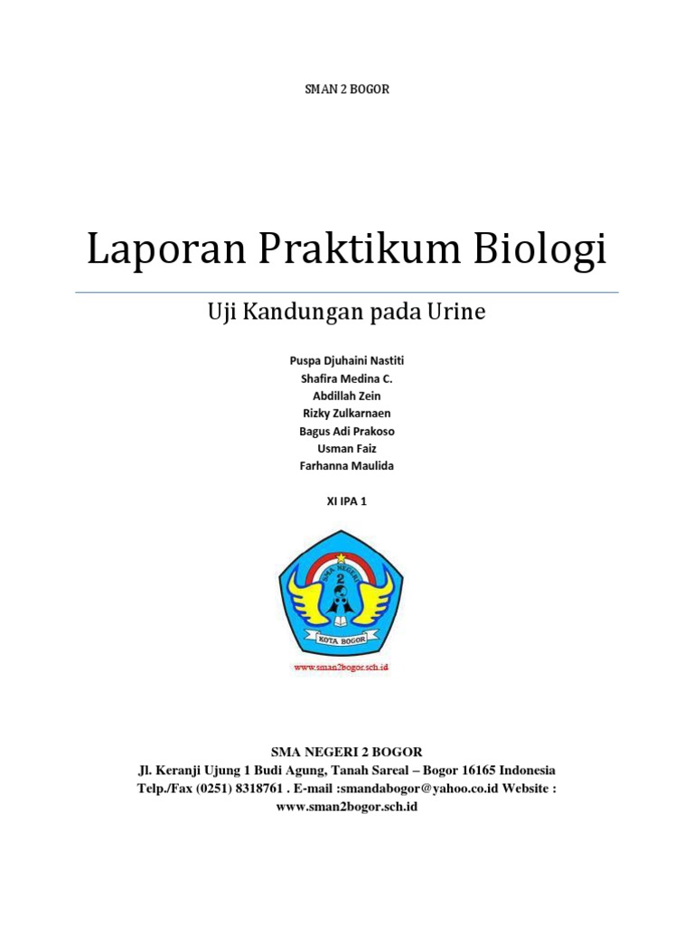 Uji Kandungan Urine | PDF