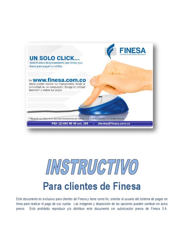 Como Pagar Por Internet Finesa Nuevo Logo | Contraseña | Point and Click