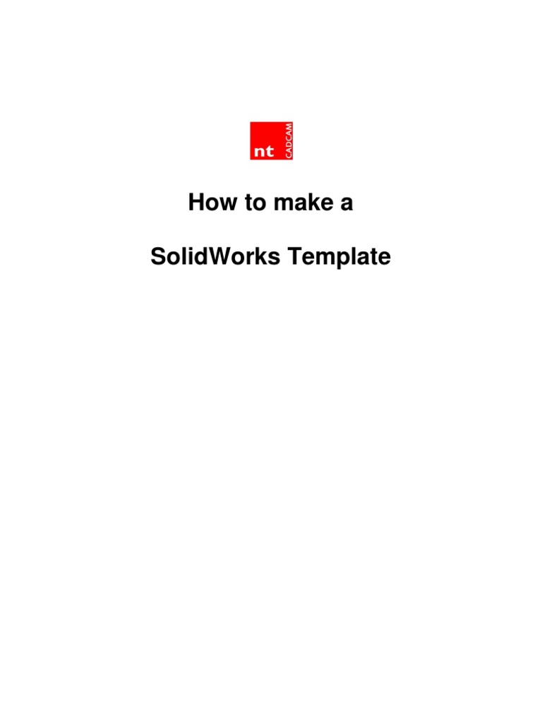 Creating SolidWorks Drawing Templates | PDF | File Format | Computer File